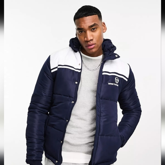 Sergio Tacchini | Jackets & Coats | Sergio Tacchini Blue White Puffer ...